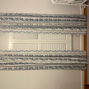 Blue Plaid Slub Rod-pocket Curtains Denim Blue Buffalo Check Curtains ...