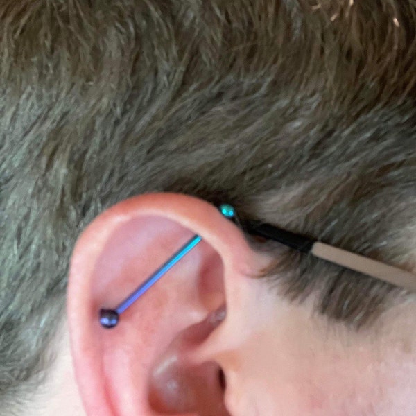 14G Floating Industrial Barbell - Titanium ASTM F136 - Internally ...