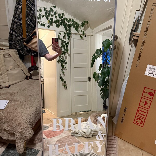 Custom Wedding Mirror Decal, Shower, Parties, Events, Personalized ...