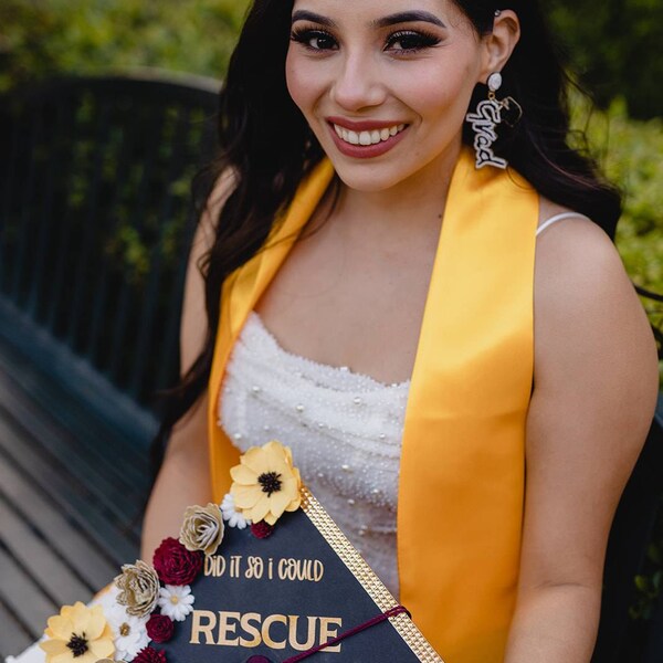 Grad Seed Bead Earrings, Graduation Beaded Earrings, Graduation Seed ...