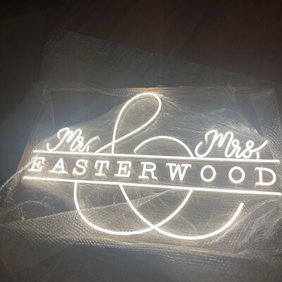 Custom Wedding Name Neon Sign, Battery Operated Upgrade Available ...
