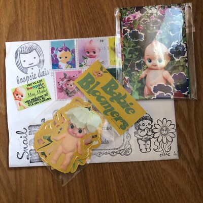 Kewpie Flower Stickers Cute Big Eye Dolly Baby Boopsiedaisy Sticky Poos ...