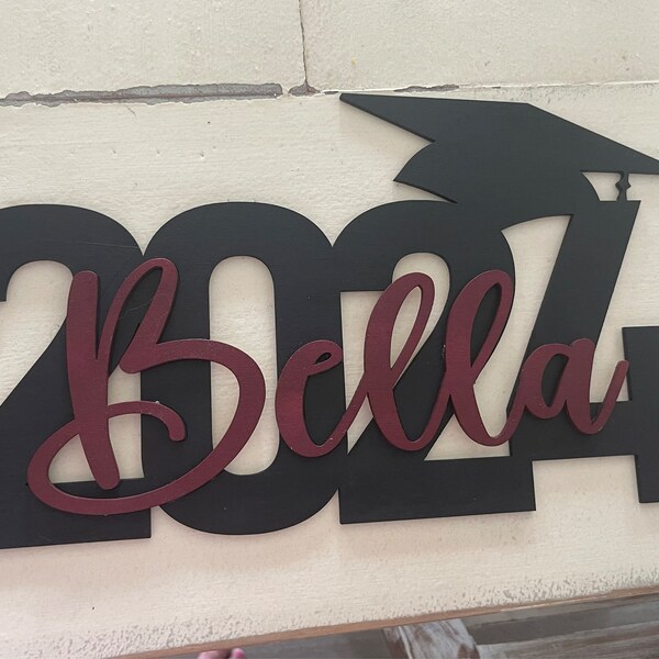 Personalized Graduation Name, 2025 or 2026 Graduation Wood Sign, Grad ...