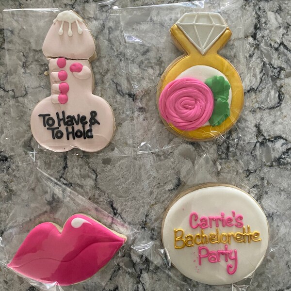 Personalized Penis Cookies, Bachelorette, Bride-to-be, Bridal Party ...