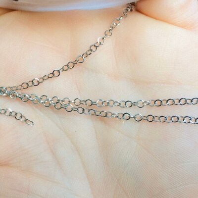 10/50 Meters Small Stainless Steel Flat Round Circle Chain Soldered ...