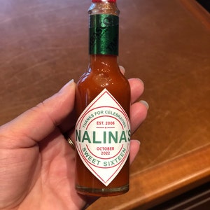 Personalized Hot Sauce Labels for Hot Sauce or Spice Bottle Custom ...