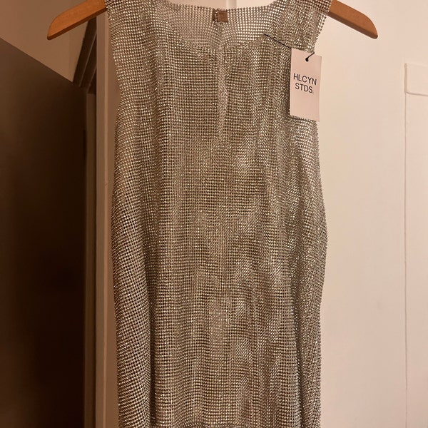 Nebula Crystal Top Metal Mesh Chainmail Rave Outfit Festival Clothing ...