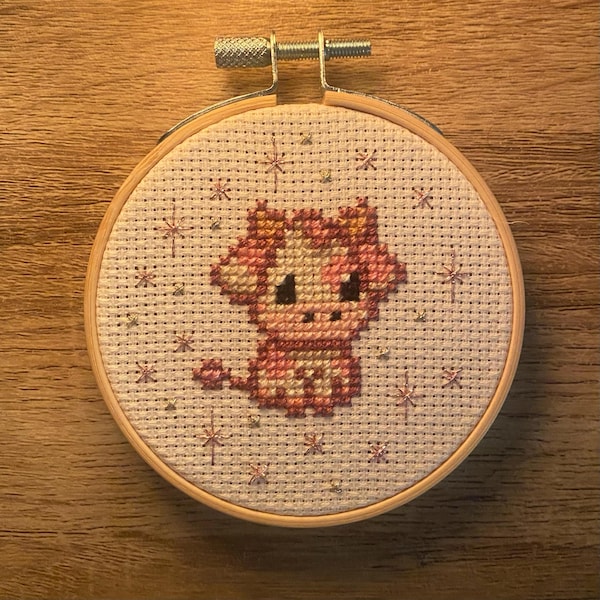 Rainbow Candy Cows Cross Stitch Pattern, Pastel, Strawberry, Kawaii ...