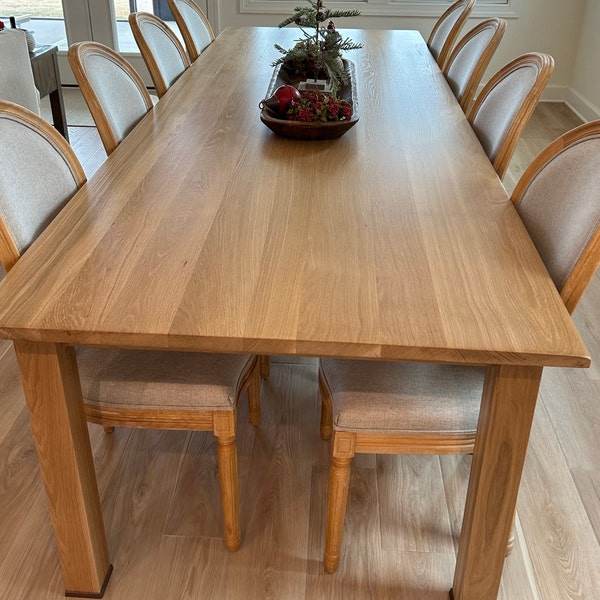 Maple Farmhouse Table, Custom Maple Hardwood Table, Farm Table With ...