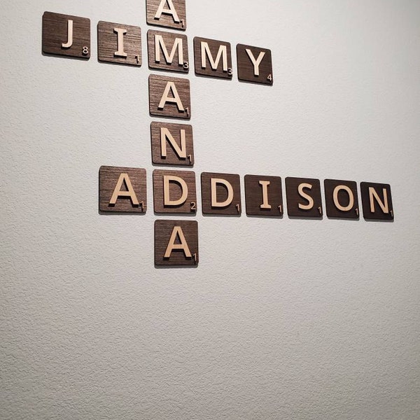 4x4 Inch Scrabble Tile Letters - Wall Art - Wall Decor - Etsy