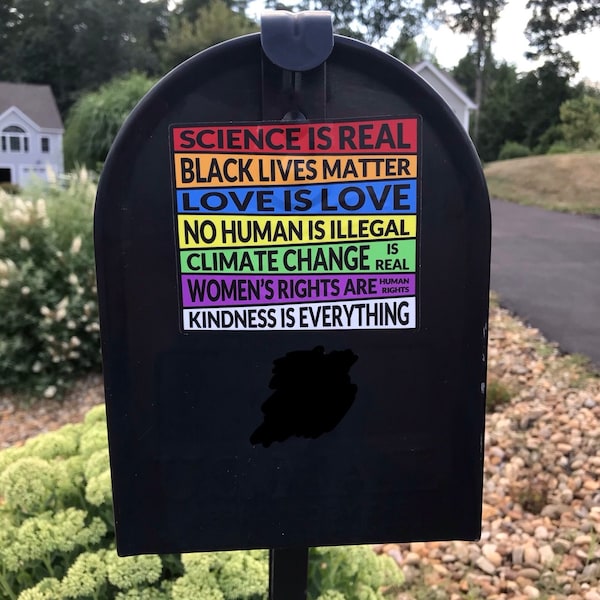 Sticker Science is Real Black Lives Matter Love is Love No Human is ...