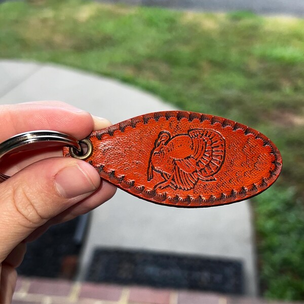 Mallard Duck Leather Keychain, Duck Hunting Gifts, 3rd Anniversary, Men ...
