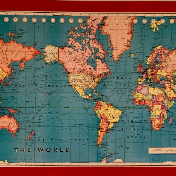 Cork Board World Map | Framed Cork Board Map | World Map | Map on Cork ...