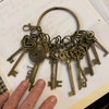 12 Large Skeleton Key Collection Antiqued Brass Double Sided - Etsy