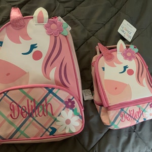 Wildkin 15 Inch Rainbow Unicorn Backpack Lunchbox Set - Etsy