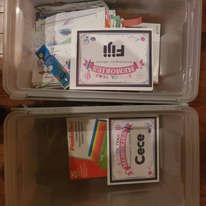 Personalized School Memory Box Printable Kit, DIY School Keepsake Kit ...