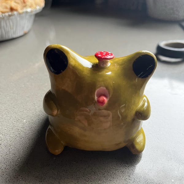 Weird Clown Mushroom, Ceramic Mushroom, Quirky Clown, Unique Decoration ...