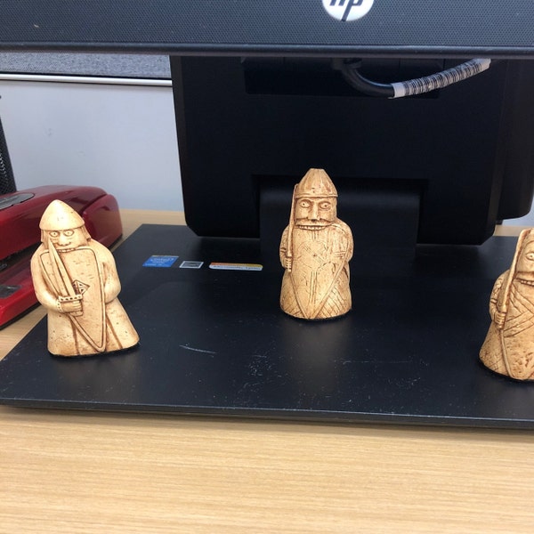 RARE Berserker Trio, Isle of Lewis Chessmen, Chess Piece - Etsy