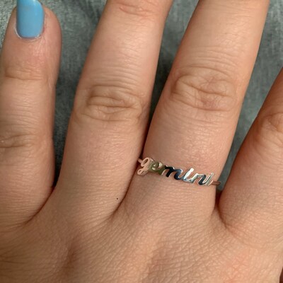 Personalized Name Ring by Gracepersonalized Custom Script Name Ring ...