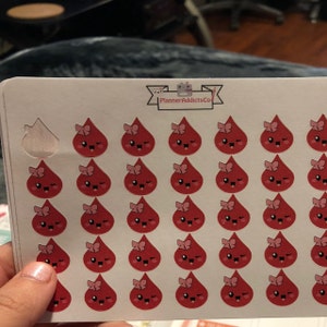 Kawaii Girly Reminder Planner Stickers: Period Menstrual | Etsy