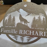 Wildlife, Mountain, Eagle and Deer Scenery Monogram DXF and SVG Design ...