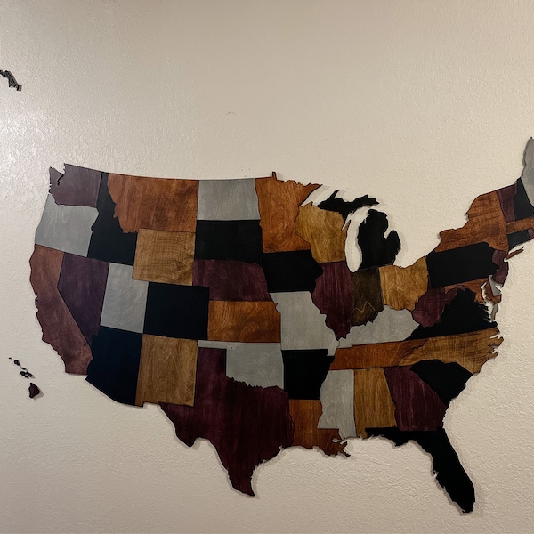USA 50 States Map, Cut Individually for a DIY Project - Etsy