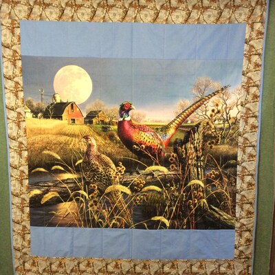 35 Digital Fabric Panel David Textiles Christmas Midnight Meeting Santa ...