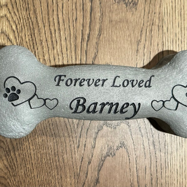 Pet Memorial Stone - Bone Shaped | Dog Headstone | Pet Loss Gift - Etsy