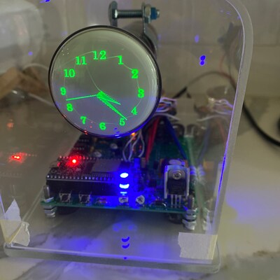 Oscilloscope Clock or Scope Clock New Design Century Font Wifi Included ...