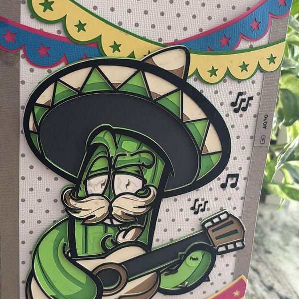 3D Mariachi Cactus Multilayer Svg,3d Layer Mariachi Cactus,laser Cut ...