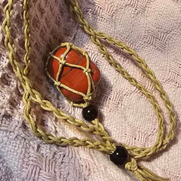 Woven Basket Waxed Hemp Interchangeable Adjustable Crystal Net Cord ...
