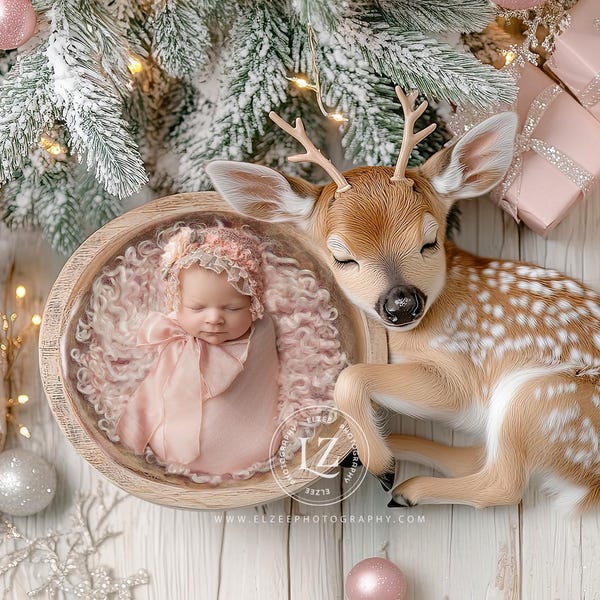 Digital Background Backdrop Newborn Baby Girl or Todller 6 Months Old ...