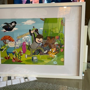 Adventure Time Cartoon Custom Portrait Illustration Couple - Etsy