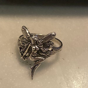Beautiful Sterling Silver Ring With Faerie Fairy Design - Etsy