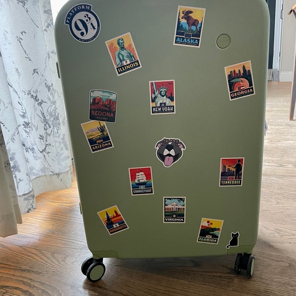 50 States US Travel Vinyl Sticker Set, State Pride Decals, 2 X 3 Inch ...