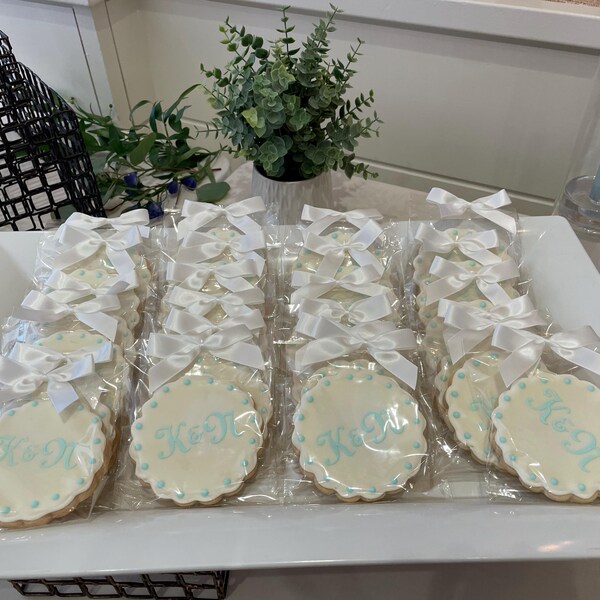 Stick Figure Wedding Cookies, (4" Size, Bowed) - Next Ship Date is 6/5 ...