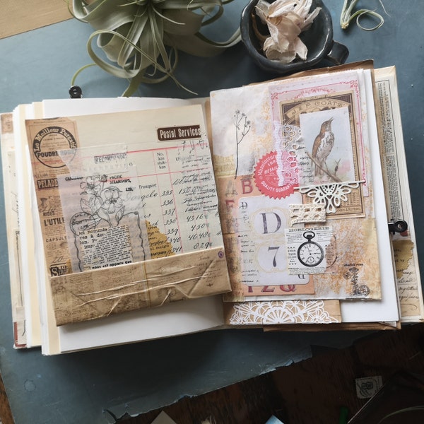 Vintage Flea Market Flip Flop Junk Journal, Handmade Junk Journal, Flip ...
