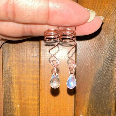 Loc Jewelry Gold W/pearl in Heart Charm Dreadlock Cuff Hair - Etsy