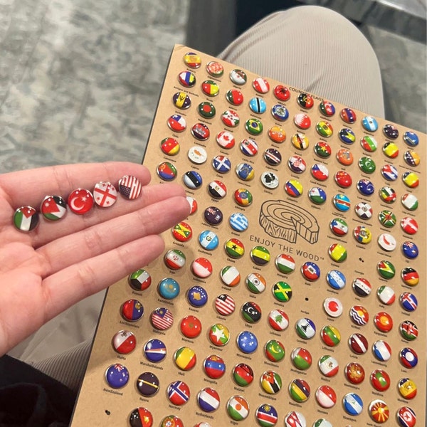 Flags Push Pins for Wood World Map by Enjoy the Wood - Etsy