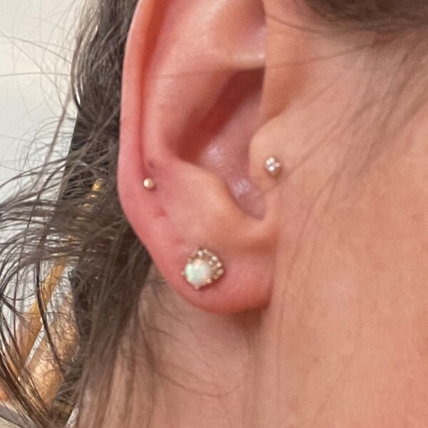 Tiny Black Spike Ring, Tiny Black Stone Stacking Ring, Black Spinel Ring, Black + Gold Ring ...