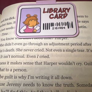 DW Book Club Arthur Library Card Gifts for Librarian Double Sided ...