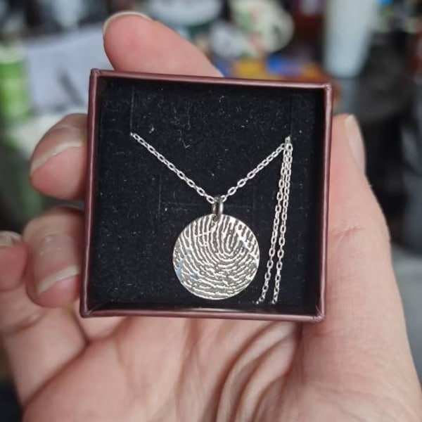 Custom Fingerprint Necklace, Personalized Jewelry,gift for Her - Etsy