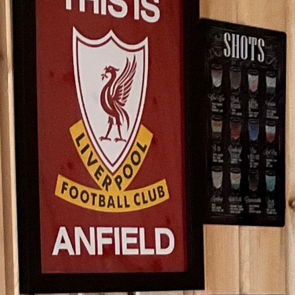 Shots Menu Cocktail Bar Sign - Garden Pub Home Bar Man Cave Metal Sign ...