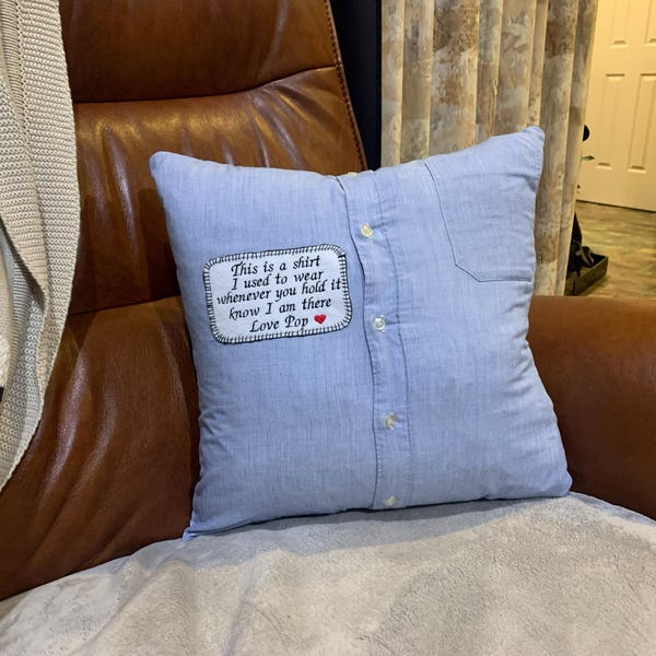 Memory Patch, X1 Memory Pillow Patch, Personalised Embroidered Memory Message Patch, Sew on ...