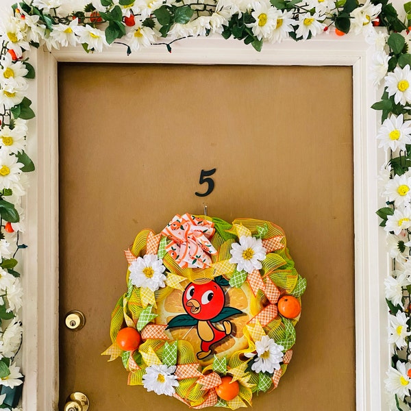 Festive Spring Easter Door Wreath With Colorful Eggs, Flowers & Bunny ...