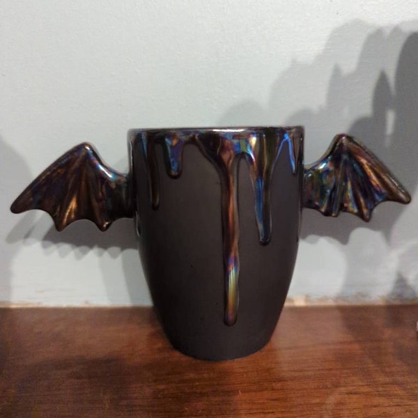 Lustre Wing Mug, Bat Wings Cup, Pearlescent Drip Wings, Kitchenware ...