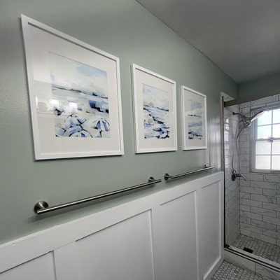 Coastal Wall Art Abstract Beach House Print Decor Coastline Painting ...