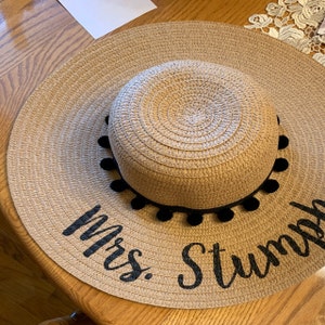 Custom Beach Hat / Beach Hat / Beach Hats / Personalized Beach Hat ...