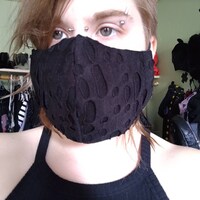 Black Goth Shrug Bolero Whimsigoth Gothic Eyelash Lace Flared Bell ...