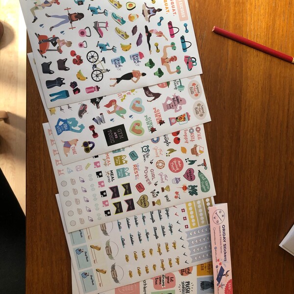 Health & Wellness Planner Stickers - Set of 366 Stickers 6 Sheets for ...